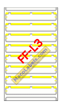 MACO FF-L3 Yellow File Folder Label 3-7/16" X 9/16" – Macolabels