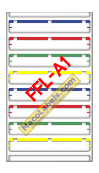 MACO FFL-A1 Assorted Color File Folder Labels 3-7/16" X 9/16" – Macolabels