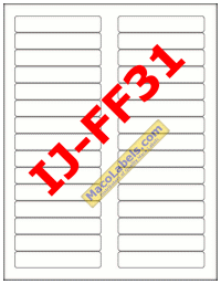 MACO IJ-FF31 White Inkjet File Folder labels, 3-7/16" X 2/3" – Macolabels