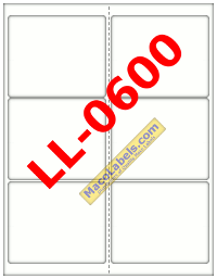 MACO LL-0600 Shipping Labels, 6 Labels Per Page, 4" X 3-1/3" – Macolabels