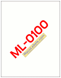 ML-0100 White Full Sheet Label, 8-1/2" X 11" Label, One Label Per Sheet ...