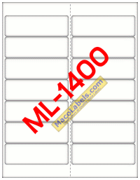 ML-1400 White 1-1/3" X 4" Address Labels 14 Labels Per Sheet – Macolabels