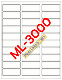 ML-3000 White Address Labels 2-5/8" X 1", 30 Labels per Sheet – Macolabels