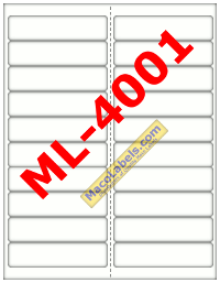 MACO ML-4001 Matte Clear Address Labels 4" X 1" , 20 Labels per Sheet ...