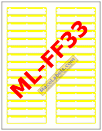 MACO ML-FF33 Yellow 2/3" X 3-7/16" File Folder Labels 30 Labels Per Sh ...