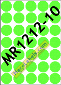 Maco MR1212-10 Green Glow 3/4" Diameter Labels – Macolabels
