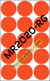 MACO MR2020-RG Red Glo 1-1/4" Circle Color Coding Labels – Macolabels