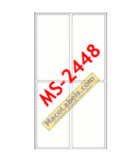 MACO MS-2448 White 1-1/2" x 3" Labels, 160 Labels Per Box – Macolabels