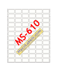 MACO MS-610 White 5/8" x 3/8" Rectangular Labels, 1008 Labels Per Box ...