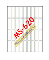 MACO MS-620 White 3/8" x 1-1/4" Rectangular Labels, 1008 Labels Per Bo ...