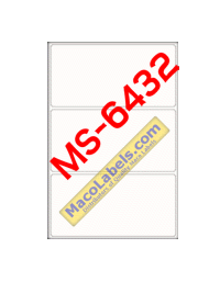 MACO MS-6432 White 4" x 2" Rectangular Labels, 120 Labels Per Box ...