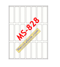 MACO MS-828 White 1/2" x 1-3/4" Rectangular Labels, 840 Labels Per Box ...